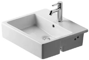 Duravit Vero - Umyvadlo zápustné 55x47x17 cm, s 1 otvorem pro baterii, bílá 0314550000