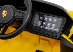Elektrické autíčko Porsche Spyder RS ​​718 Lakýr žluté