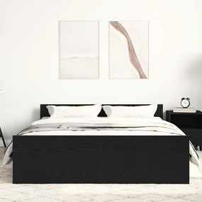 Rám postele bez matrace černý dub 120x190 cm kompozitní dřevo 3329323