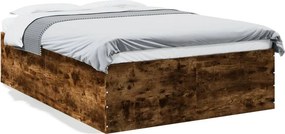 Rám postele kouřový dub 120 x 190 cm kompozitní dřevo 3280955