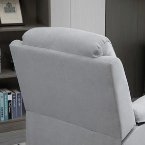 Elektrická stojací židle HOMCOM s funkcí polohování pro seniory, světle šedá na dotek lnu 83 x 89 x 102 cm, pohodlná pomůcka pro stání