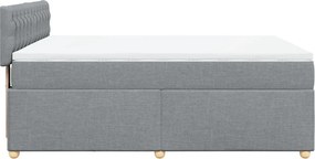 Box spring postel s matrací světle šedá 140 x 200 cm textil 3286710