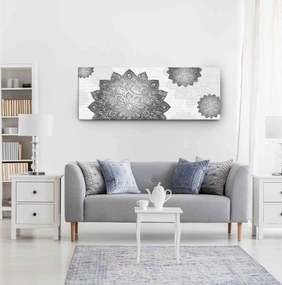 Malvis Obraz Mandala šedá Velikost (šířka x výška): 150x60 cm