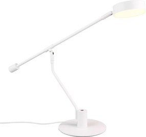 Matně bílá LED stolní lampa s ohybatelnou konstrukcí (výška 64 cm) Manduro – Trio
