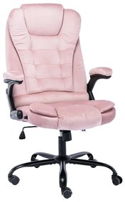 Kancelářská židle růžová samet