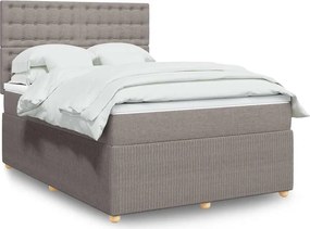 Box spring postel s matrací taupe 140x190 cm textil 3292069