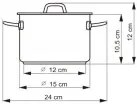 KOLIMAX - české nerezové nádobí KOLIMAX Hrnec PRECISE s poklicí, průměr 15cm, objem 1,5 l