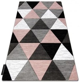 koberec ALTER Rino trojúhelníky růžový velikost 160x220 cm | krásné koberce cz