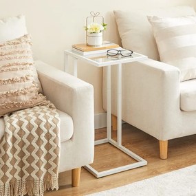 Odkládací stolek Vasagle Rivet 30 cm čirý/bílý