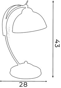 Stolní lampa KORFU 1xE27/60W/230V