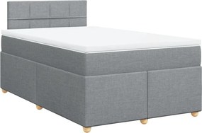 Box spring postel s matrací světle šedá 120x190 cm textil 3288919