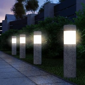 Solární LED lampa do zahrady s efektem kamene, sada 4 ks