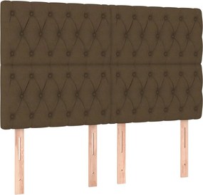 Box spring postel s matrací tmavě hnědá 140x200 cm textil 3137400