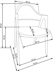 Jídelní židle Vilma, šedá / dub medový