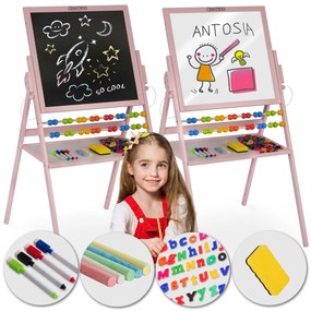 Magnetická otočná tabule Ricokids - růžová