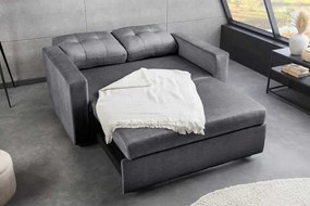 Designová rozkládací pohovka Zaragoza 142 cm šedý samet