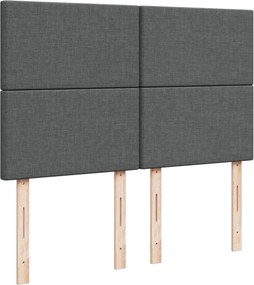 Box spring postel s matrací tmavě šedá 160x200 cm textil 3292833