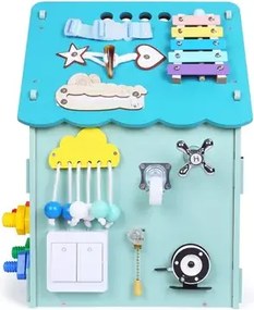 2Kids Toys Activity board Domeček modrý / od 3 let
