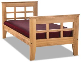 Krajča Jednolůžková postel z masivu Lea 100 x 220 cm Povrchová úprava: Bez nátěru, Druh dřeva: Borovice