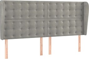 Box spring postel s matrací a LED světle šedá 200x200 cm samet 3136383