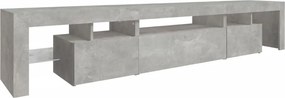 TV skříňka s LED osvětlením betonově šedá 215x36,5x40 cm 3152797