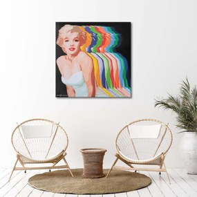 Gario Obraz na plátně Marilyn Monroe s barevnými stíny Rozměry: 30 x 30 cm