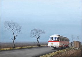 Štěpán Jirák | Zastávka v poli Rám: Bez rámu, Velikost: 30 x 40 cm