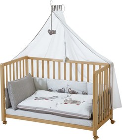 roba Dětská postýlka Room Bed, 60 x 120 cm (Jumbo dvojčata šedá, přírodní)
