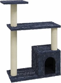Škrabadlo pro kočky se sisalovými sloupky tmavě šedé 70 cm 171435