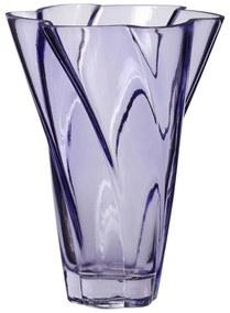 Hübsch Skleněná váza Purple 18 cm, fialová barva, sklo