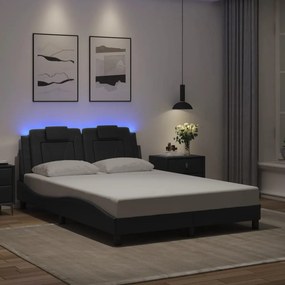 Rám postele Viana s LED bez matrace šedý 120 x 200 cm 3214011