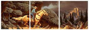 Obraz kovboje na koni (150x50 cm), 40 dalších rozměrů