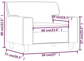 Petromila Křeslo černé 60 cm umělá kůže