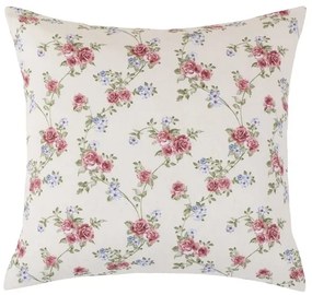 Bellatex Povláček DITA 45x45 cm Růžička pnoucí růžová, režná, zelená