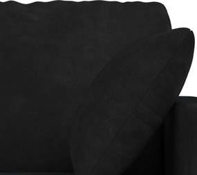 Set pohovek 2 ks Černá samet 3407513