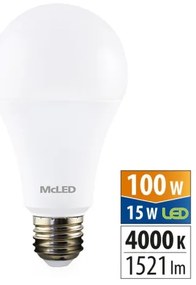 LED žárovka E27 McLED 15W (100W) neutrální bílá (4000K) ML-321.101.87.0