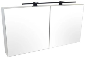 A-Interiéry Zrcadlová skříňka závěsná s osvětlením Montego 120 ZS Black - Montego 120zs_b