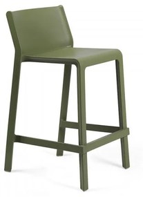 NARDI plastová barová židle TRILL s nižším sedem Odstín: Agave - Zelená