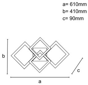 LED Stmívatelný přisazený lustr LED/175W/230V 3000-6500K + dálkové ovládání