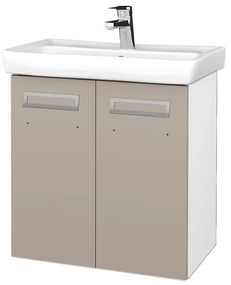 Dřevojas Koupelnová skříň DOOR SZD2 60 Varianta: N01 Bílá lesk / Úchytka T39 / D15 Nebraska