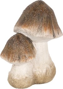 Béžovo-hnědá keramická dekorace houby Mushroom - 10*7*12 cm