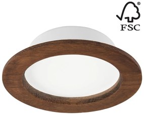 Lamkur LED Podhledové svítidlo WOODY SPOT LED/12,5W/230V 3000K třešeň ø 16 cm LA52397