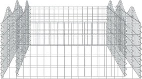 Klenutý gabion vyvýšený záhon 200x100x50 cm pozinkované železo 153550