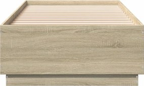 Rám postele s LED osvětlením dub sonoma 100 x 200 cm kompozit 3209627