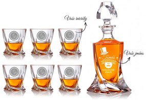 Dekorant Bohemia Crystal křišťálový whisky set s gravírováním ON NESTÁRNE 1+6