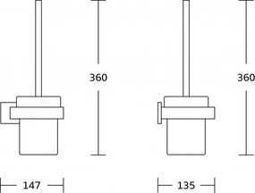 Mexen příslušenství, Vox wc kartáč, kartáčová zlatá, 707050-55