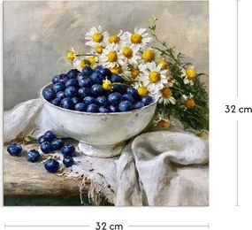 Tištěný obraz na plátně 32x32 cm Blueberry Bowl – Styler