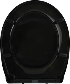 Spirella HARRY WC prkénko černé / soft-close / Easy Clip / polypropyle