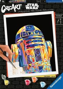 Malování podle čísel ravensburger 237302 creart star wars: r2-d2