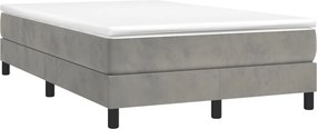 Box spring postel s matrací světle šedá 120x190 cm samet 3269677